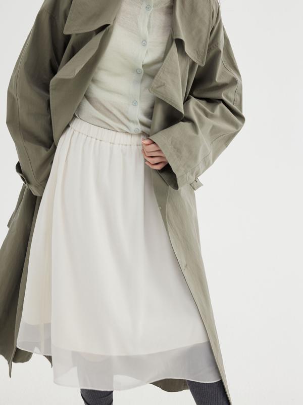 ・柄: 無地・製法: 貼り付け・素材: ポリエステル・スカート型: Aライン・スカート丈: ミディアム・デザイン: 立体装飾・カラー: スイートアーモンド、ムーンロックブラック・サイズ: L、M、S・スタイル: 日本・韓国 カジュアル・スカ...