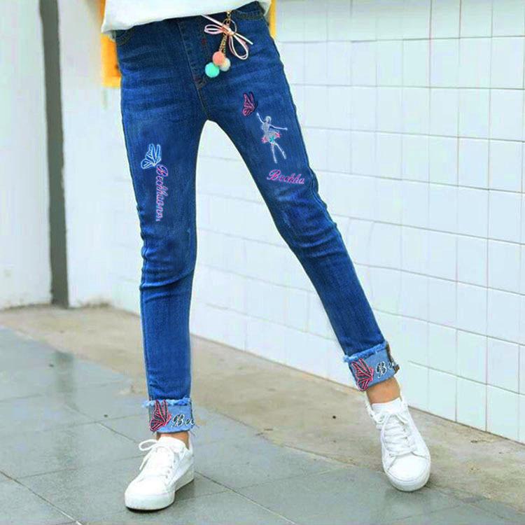 ・項目名: スタイル・値: 韓国版・項目名: 素材・値: デニム、綿95%・項目名: 対象・値: 女児、子供(8歳以上)・項目名: パンツ丈・値: 長ズボン・項目名: シーズン・値: 春秋・項目名: 種類・値: ジーンズ・項目名: 仕様・加...