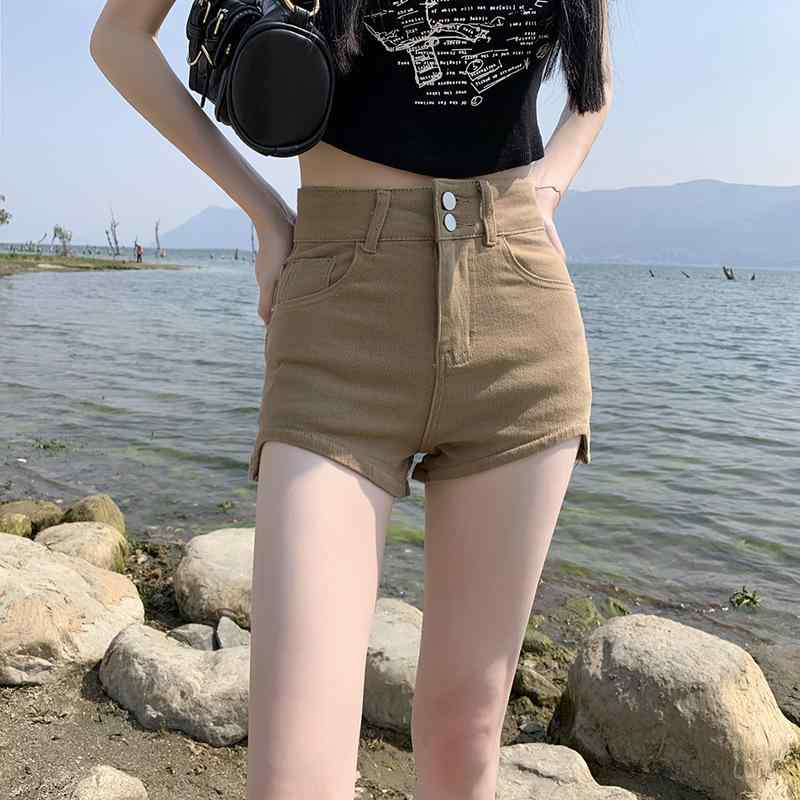 ・素材: 綿、スパンデックス・パンツ丈: ショートパンツ・スタイル: ベーシック・ウエスト: ミドルウエスト・厚さ: 薄手・流行の要素: ジッパー・カラー: カーキ、ブラック、ホワイト・サイズ: XS、S、M、L、XL・テイスト: エレガン...