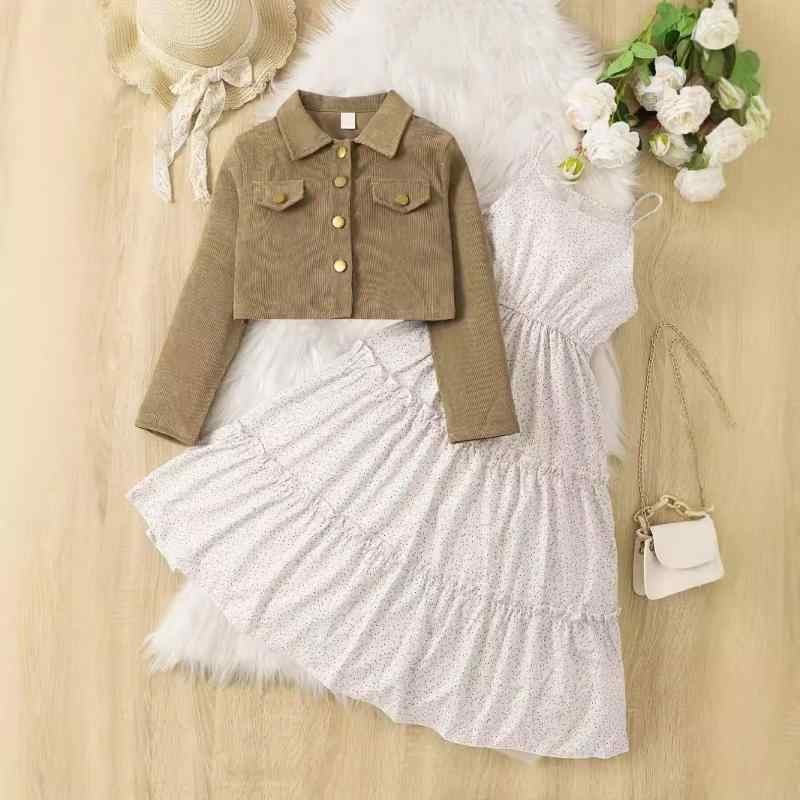 ・商品カテゴリ: 子供用セットアップ・対象: 女児・スタイル: 韓国風・セット内容: トップス、スカート・対象年齢: 8歳以上・適用季節: 春、秋・袖丈: 長袖・厚さ: 普通・柄: その他・素材: ポリエステル・主素材: ポリエステル繊維・...