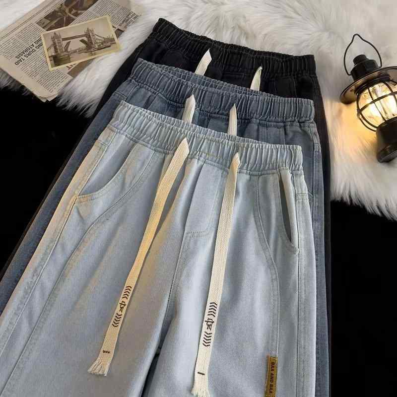 ・カテゴリ: 牛仔裤・スタイル: 韩版・デザイン: 基本款・対象年齢: 成人・対象: 青少年・性別: 男・パンツタイプ: 直筒型・パンツ丈: 长裤・股上: 低腰・素材: 化纤类混纺・主な素材: 聚酯纤维（涤纶）100%・生地の厚さ: 普通・...