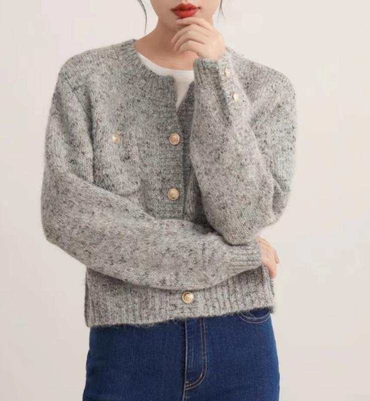 ・素材: ポリエステル、アクリル、コーデュロイ・柄: 無地・厚さ: 中・組み合わせ: シングル・スタイル: カーディガン・シルエット: ゆったり・袖丈: 長袖・袖のタイプ: レギュラー袖・ネックライン: ラウンドネック・着丈: 普通(50c...