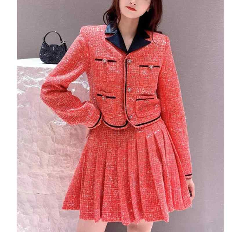 ・柄: 配色・スカート丈: ミニスカート・スタイル: 文芸レトロ、フレンチスタイル・テイスト: カジュアル・セット内容: スカートセット・対象: 女性・袖丈: 長袖・袖タイプ: レギュラー袖・素材: ポリエステル・主素材含有量: 30-50...