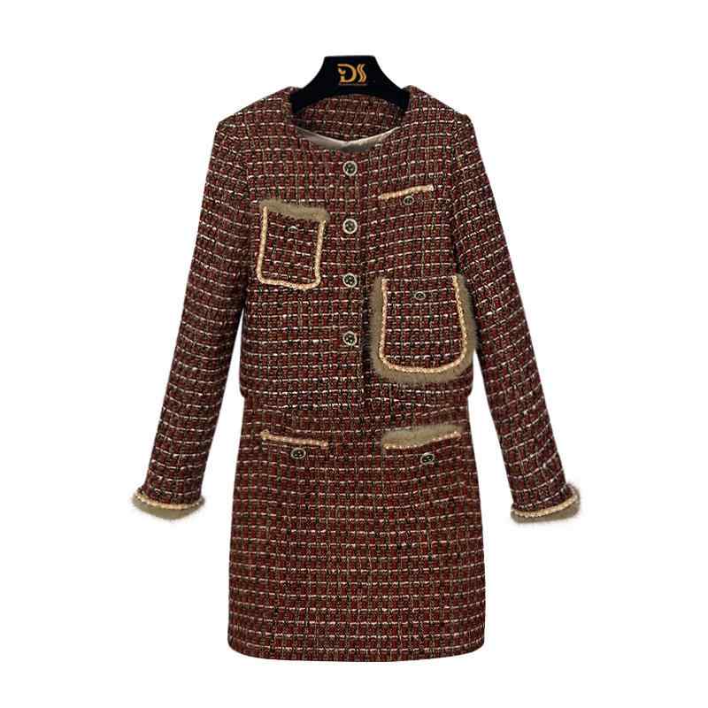 ・スカート丈: ミモレ丈・素材: ツイード・主な素材: ウール・色: 画像参照・サイズ: S、M、L、XL・スタイル: プライベート、エレガント・主な素材の含有量: 30～50%・スタイル: エレガント・セット内容: スカート・対象: 女性...