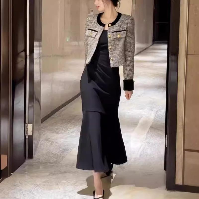 ・柄: その他・スカート丈: マキシ丈・スタイル: 私服、お嬢様風・テイスト: エレガント・人気要素: 切り替え・生地: ツイード・主な素材: ポリエステル・主な素材の含有量: 70〜80%・主な素材2: ポリエステル・主な素材2の含有量:...
