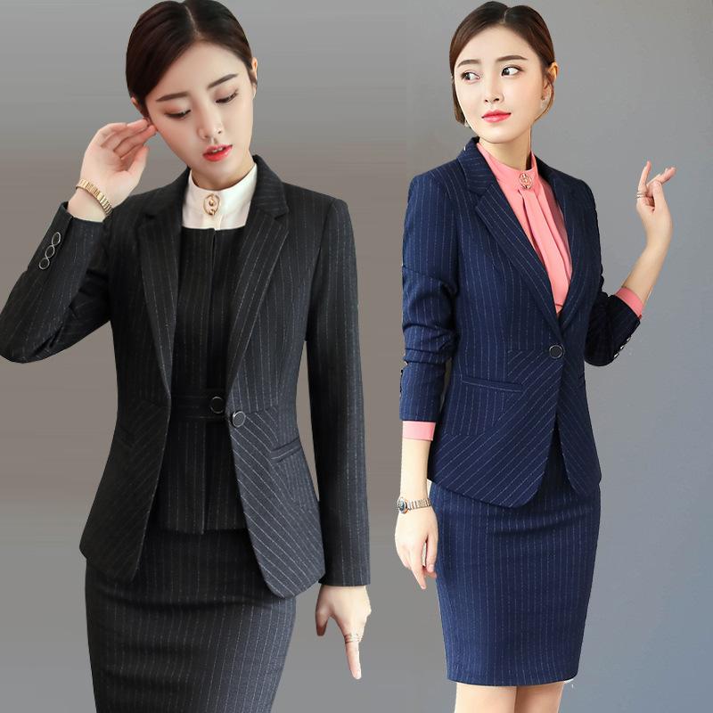 ・カテゴリ: スーツ・素材: ポリエステル・スタイル: オフィス・カラー: 黒ストライプ, ブルーストライプ・サイズ: S, M, L, XL, XXL, XXXL, XXXXL