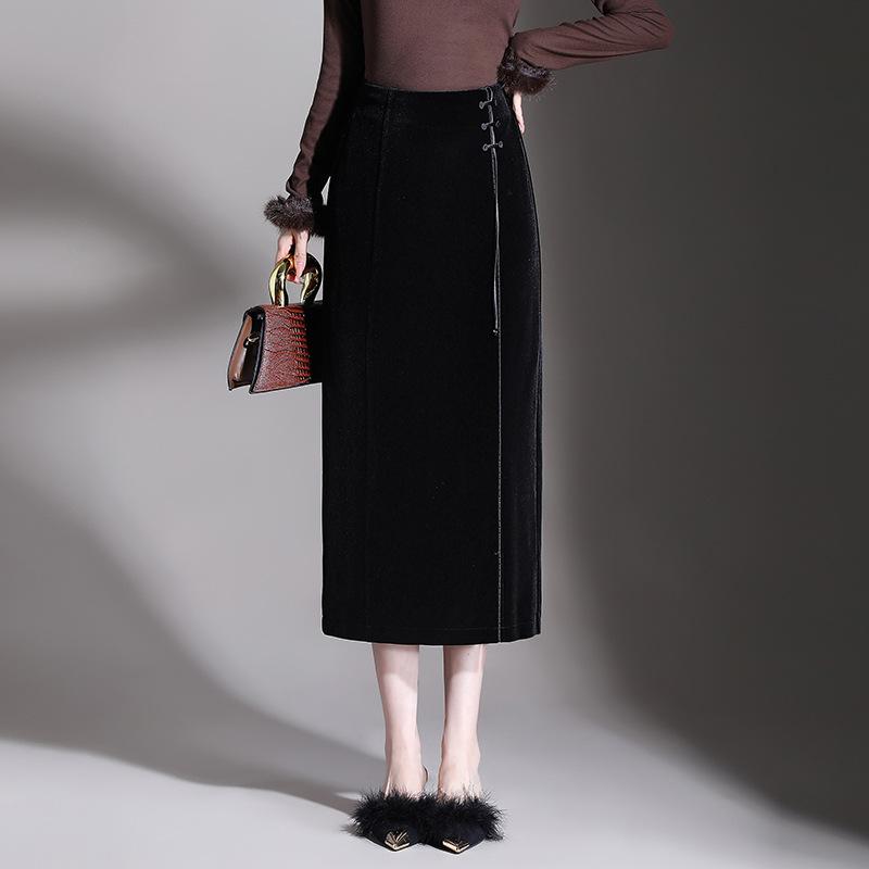 ・柄: 無地・技法: 縫製/パッチワーク・生地名: ポリエステル繊維・メイン素材: ポリエステル・メイン素材2: スパンデックス・商品番号: YGLR-7026-L・スカートタイプ: タイト・スカート丈: ロング・カラー: ブラック・サイズ...