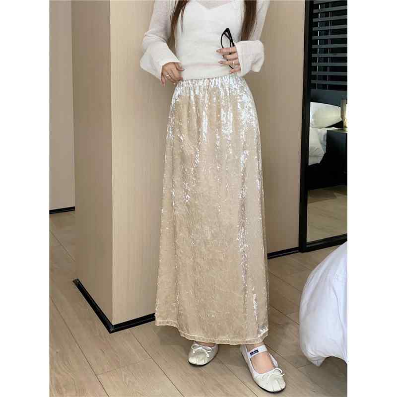 ・柄: その他・製法: 無地・素材: 金丝绒・スカート型: Aライン・スカート丈: ロング・流行の要素: 無地・カラー: 画像色、ブラック・サイズ: S (70～98kg)、M (98～115kg)、L (115～125kg)・スタイル: ...