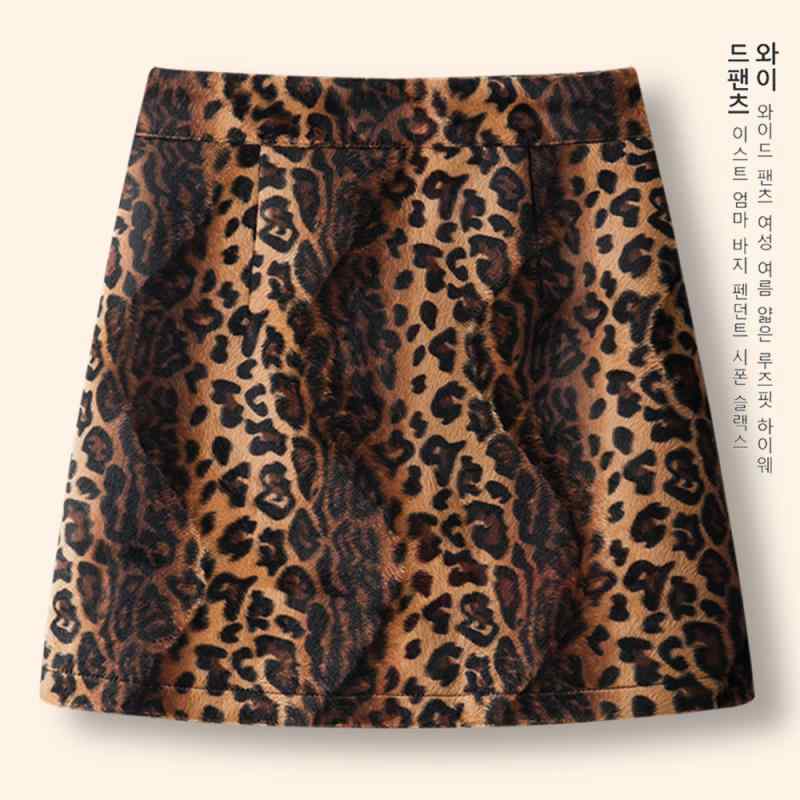 ・柄: 豹柄・製法: ノンアイロン・生地: 金絲絨・主素材: スパンデックス・スカート型: Aライン・スカート丈: ミニ・カラー: 豹柄・サイズ: S, M, L, XL, 2XL・スタイル: レトロ・スカート種類: スカート・伸縮性: な...