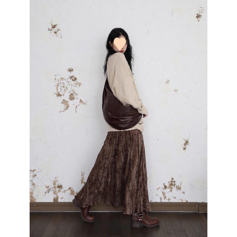 ・柄: その他・加工技術: 拼接、無地・生地: その他・主生地成分: その他・スカートタイプ: Aライン・スカート丈: ロング・流行の要素: 拼接、無地・カラー: コーヒー色、黒グレー・サイズ: S、M、L、XL、2XL・スタイル: 通勤・...