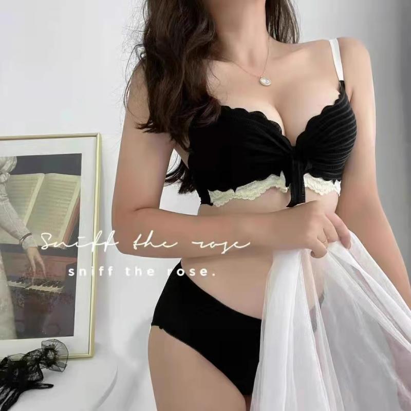 ・素材: 錦綸、綿・機能: 聚拢,上托,調整型,快適・カップ: 3/4カップ・ワイヤー: 無・肩紐: 固定・ホック: 後ろ3段・カラー: レッド, イエロー, パープル, グレー, ベージュ, ホワイト, ブラック（単体、セット）・サイズ:...