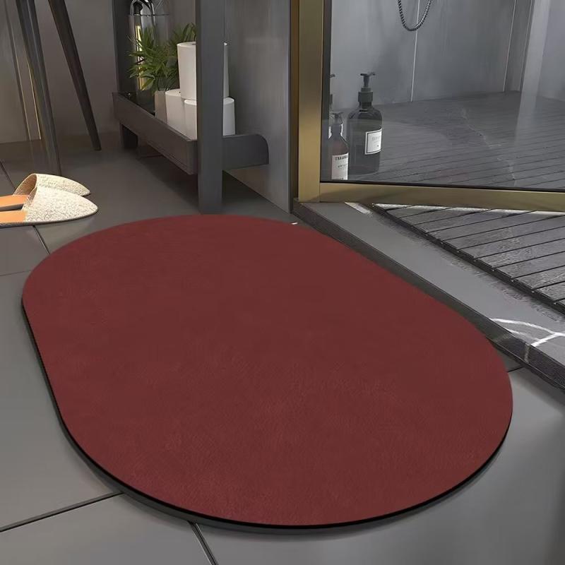 ・素材: 珪藻土・形状: 楕円形・柄: 無地・洗濯方法: 水洗い・サイズ: 40*60cm, 50*80cm, 60*90cm, 80*120cm・場所: 浴室・スタイル: 現代的、ミニマル