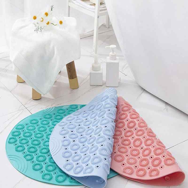 ・素材: PVC・製法: 機械織り・形状: 円形・柄: 無地・洗い方: 水洗い・カラー: グレー, ブルー, グリーン, ピンク, カーキ・サイズ: 50*50・場所: 浴室・スタイル: 現代的, ミニマル