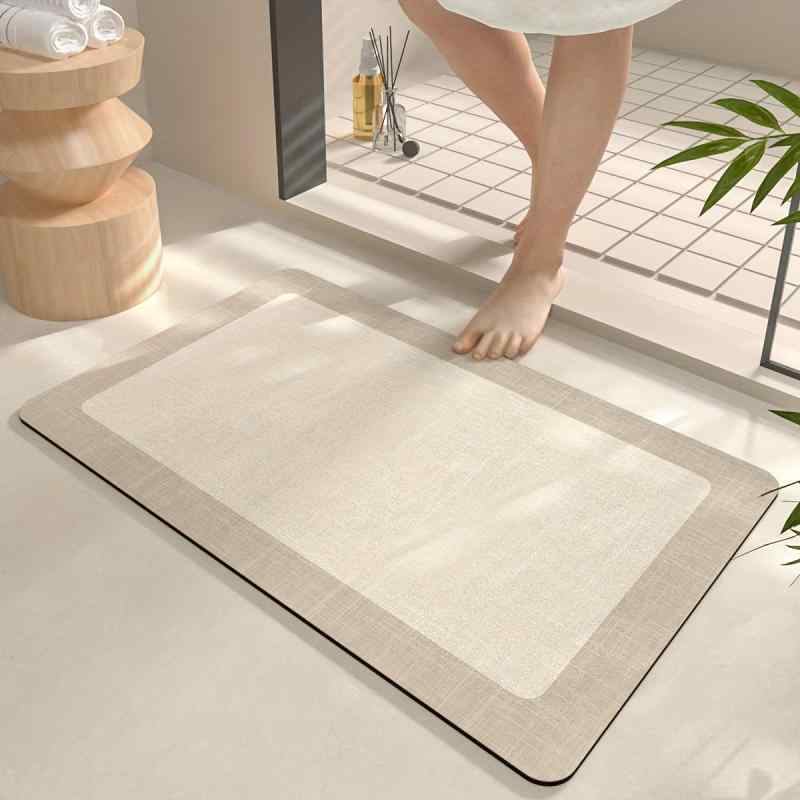 ・カテゴリ: マット・素材: 珪藻土・柄: ストライプ、無地・形状: 長方形・用途: 浴室・カラー: ダークグレー、ライトグレー、ベージュ・サイズ: 40×60cm、50×80cm、60×90cm、80×120cm・機能: 吸水、防滑・洗い...