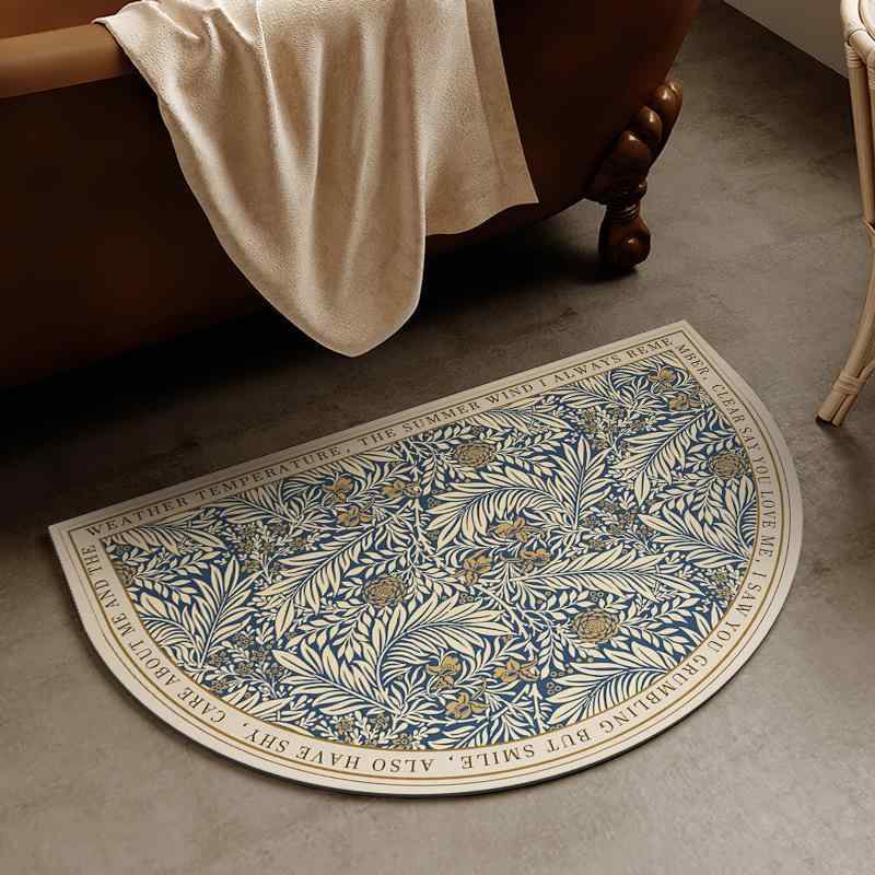 ・項目名: 素材・値: 硅藻泥・項目名: 形状・値: 半円形・項目名: 柄・値: 植物花卉・項目名: 洗い方・値: 手洗い・項目名: 場所・値: 浴室, 業務用・項目名: スタイル・値: レトロ・項目名: 加工・値: 印花