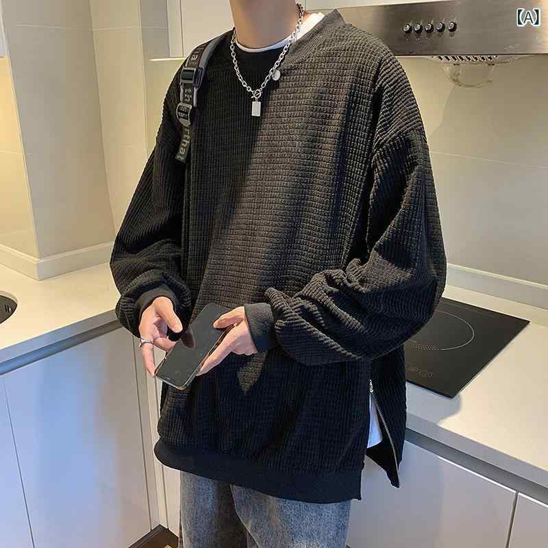 ・スタイル: ストリート・款式: セットアップ・领型: ラウンドネック・是否连帽: フード付き・厚薄: 標準・适用场景: カジュアル・版型: ルーズフィット・袖型: 標準・颜色: ブラック、グレー・尺码: S、M、L、XL、2XL・适合人群...