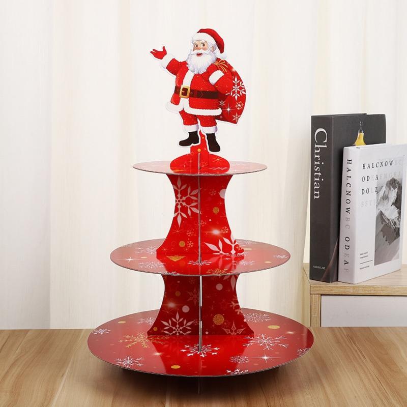 ・素材: 紙・スタイル: 圣诞（クリスマス）・カテゴリー: ケーキスタンド・カラー: クリスマス・適用祝日: 誕生日、クリスマス、教師の日、ハロウィン、イースター、婦人の日、卒業式