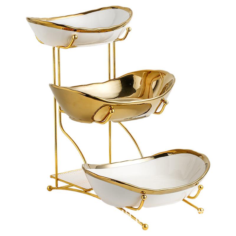 ・素材: アクリル・カテゴリ: フルーツボウル・スタイル: ミニマル・カラー: 2段-シルバー、3段-シルバー、2段-ゴールド、3段-ゴールド、小熊カトラリーセット