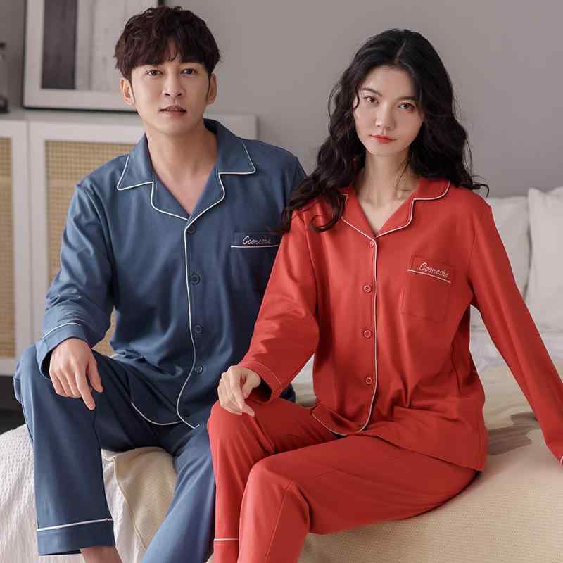 ・商品カテゴリ: セットアップ・生地: 綿・スタイル: シンプルカジュアル・主な素材: 綿100%・厚さ: 普通・襟型: 襟付き/ポロ襟・袖丈: 長袖・パンツ丈: 長ズボン・機能: カジュアル, 通気性, 睡眠, 入浴, 伸縮性, 部屋着,...