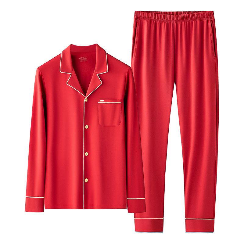 ・カテゴリ: セットアップ・素材: 綿・袖丈: 長袖・パンツ丈: 9分丈・機能: リラックス, 通気性, 睡眠, 部屋着, 快適・対象: メンズ, レディース・カラー: 喜悦红・サイズ: L, XL, 2XL, 3XL, M・主な素材の含有...