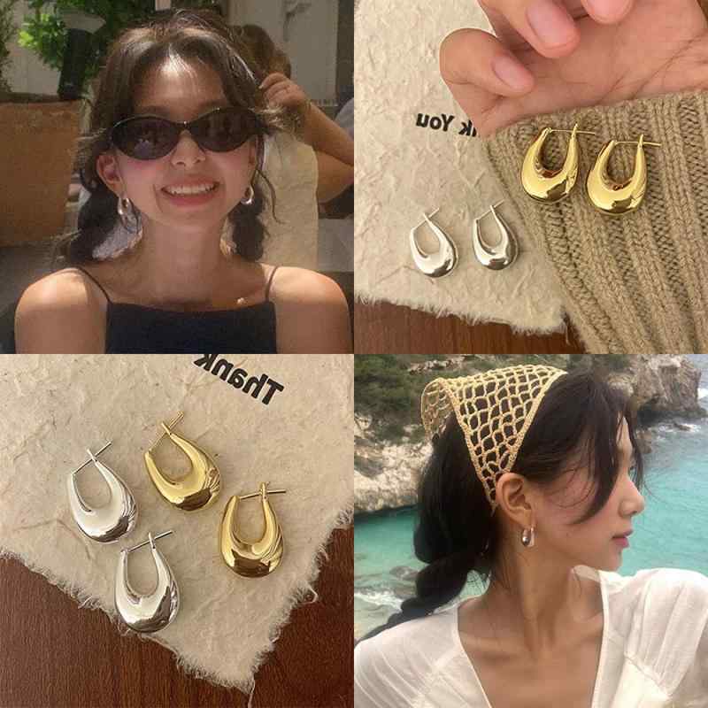 ・商品カテゴリ: 耳飾り・素材: 金属銅・形状: U形、幾何学型・処理工芸: 電気メッキ・カラー: 金色U形、銀色U形、金色霊蛇、銀色霊蛇、金色三層サークル、銀色三層サークル、金色ジルコン四点セット、銀色ジルコン四点セット、ローズゴールドジ...