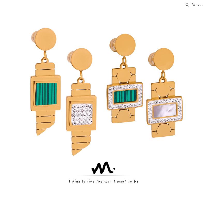 ・カテゴリ: 耳飾り・素材: チタン鋼・形状: 幾何学型・処理方法: 電気メッキ・カラー: 白貝金色, 黒アクリル金色, 尖角白貝金色, 尖角チェコドリル金色, 尖角ターコイズ金色, ターコイズ金色・スタイル: ファッションOL・対象: 女...