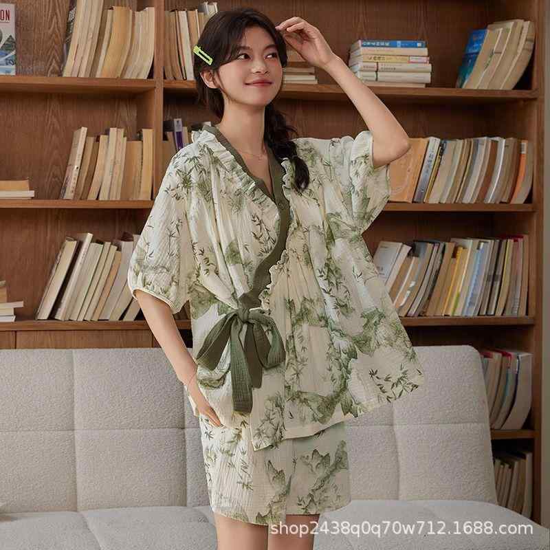 2個セット・カテゴリ: セットアップ・素材: ポリエステル・生地: 云朵棉・厚さ: 薄手・ネックライン: Vネック・袖丈: 五分袖・パンツ丈: ショートパンツ・対象: 若い女性・用途: アウトドア、ルームウェア・機能: リラックス、通気性、...