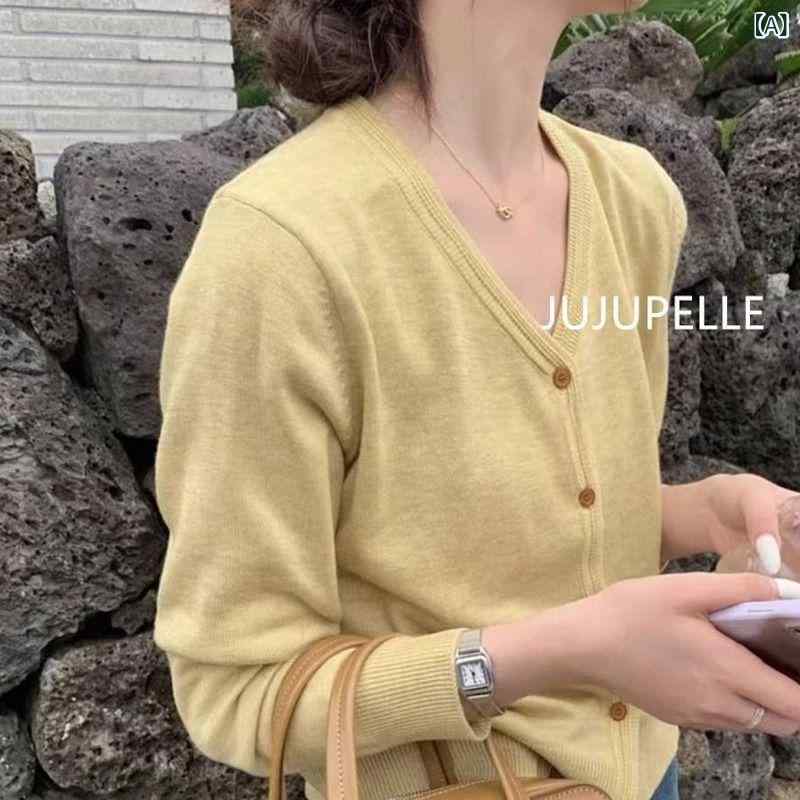 ・カテゴリ: 毛衣・スタイル: 通勤風・主な素材: ポリエステル100%・パターン: 単色・厚み: 中厚・組み合わせ: 単品・フィット: ルーズフィット・袖タイプ: ストレートスリーブ・ネックライン: Vネック・袖丈: 長袖・衣丈: 普通(...