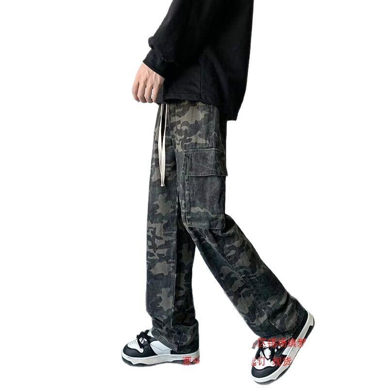 ・スタイル: 流行・パンツの種類: ワークパンツ・パンツのタイプ: ストレート・加工: 手描き、ユーズド加工・パンツ丈: フルレングス・股上: ローライズ・前立て: ひも・厚さ: 薄手・対象: ティーン・生地: デニム・メイン素材: 綿・対...