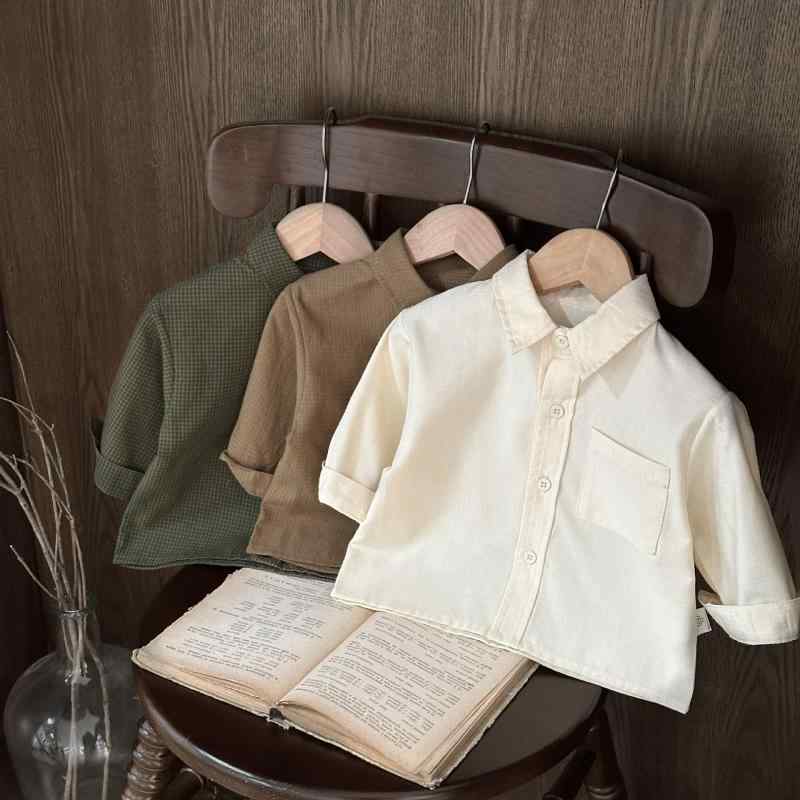 ・対象: 男女兼用・対象年齢: 1～3歳 (80～100cm)・スタイル: 韓国・ネックライン: 襟付き・生地加工: 柔らか加工・袖丈: 長袖・柄: 格子柄・素材: 綿100%・安全等級: A・色: ベージュ、ブラウン、グリーン・対応身長:...