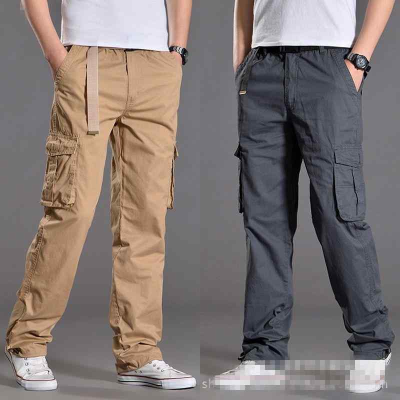 ・スタイル: カジュアル・対象: 24-35歳・種類: 多ポケットパンツ・パンツタイプ: ストレート・パンツ丈: フルレングス・ウエスト: ミドルウエスト・ベルト: 有り・前開き: ジッパー・厚さ: 普通・柄: 無地・素材: 綿60%・利用...