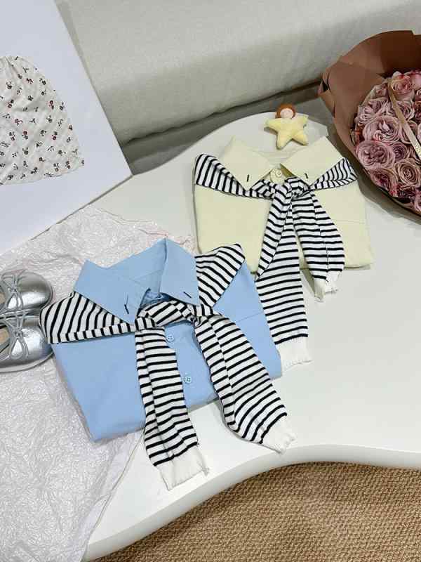 ・カテゴリ: 子供用シャツ・対象: 女の子・対象年齢: 3～8歳 (身長100～140cm)・スタイル: カジュアル・ネックライン: スクエアネック・袖丈: 長袖・柄: ストライプ・要素: スポーツ、ストライプ、プリンセス・素材: 綿・主な...