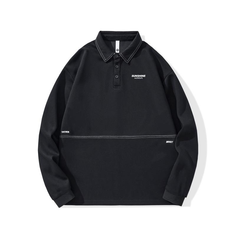 ・カテゴリ: ポロシャツ・スタイル: 韓国風・袖丈: 長袖・フィット: ゆったり・柄: ストライプ・加工: 刺繍・厚さ: 普通・対象年齢: 24-35歳・素材: 綿・主素材含有量: 51-70%・シーン: カジュアル・カラー: ブラック、ホ...