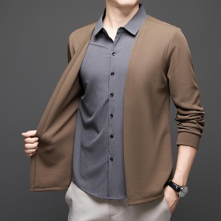 ・カテゴリ: シャツ・スタイル: ビジネス・素材: ポリエステル混紡・袖丈: 長袖・柄: 配色・厚さ: 普通・対象年齢: 成人・対象: 男性・カラー: グレー, ブラック, オフホワイト, コーヒー・サイズ: M, L, XL, XXL, ...