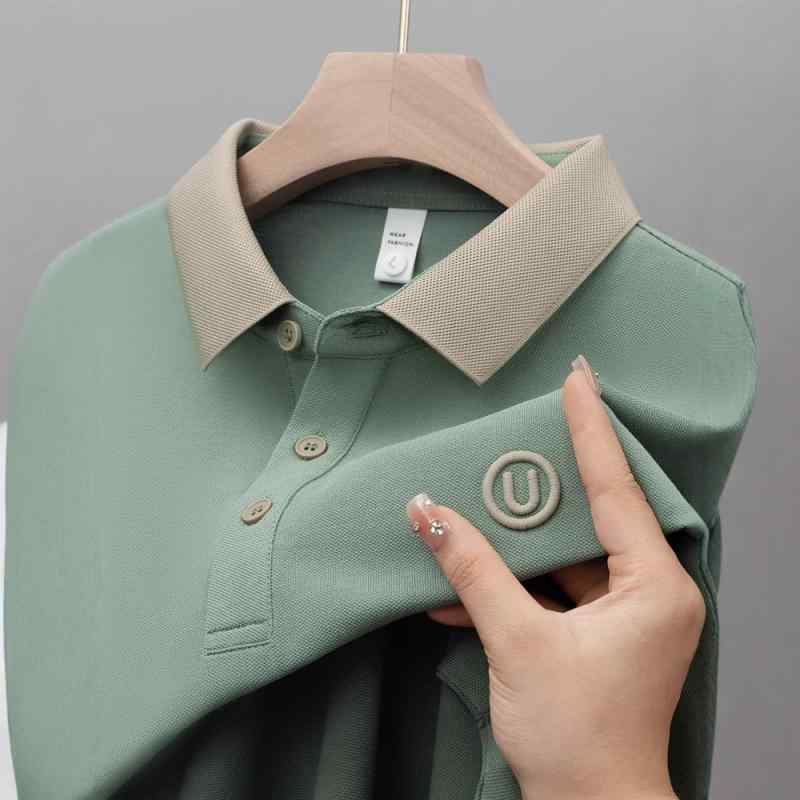 ・商品カテゴリ: Tシャツ・スタイル: ビジネス、カジュアル・柄: 文字、数字、アルファベット・対象: 青年、成人、男性・タイプ: プルオーバー・ネックライン: 襟付き・袖丈: 長袖・厚さ: 薄手・素材: シルク・主な素材の含有量: 30%...