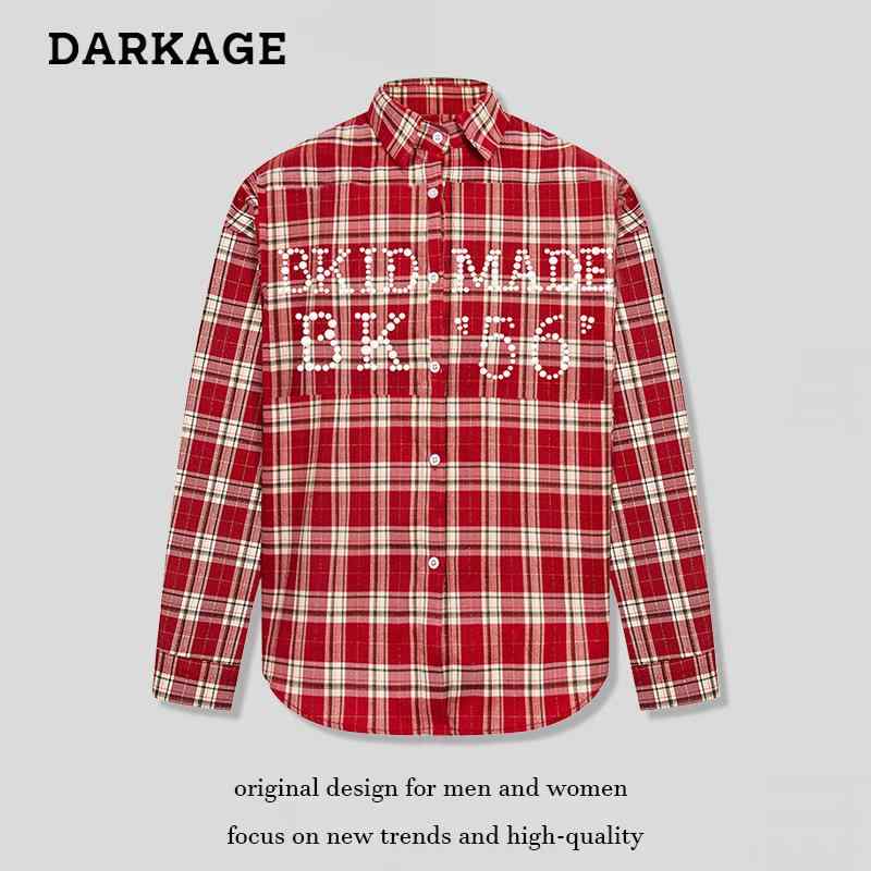 ・素材: 綿混紡・スタイル: アメリカンレトロ・タイプ: カーディガン・フィット: ゆったり・襟の形: 襟付き・袖丈: 長袖・柄: 格子柄・厚さ: 普通・対象年齢: 18-24歳、成人・主な生地の組成: 綿81-90%・シーン: デイリーユ...