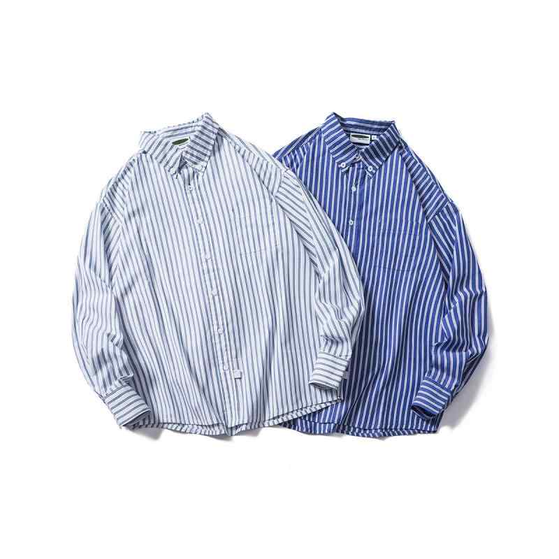 ・カテゴリ: シャツ・スタイル: ベーシック・デザイン: ストライプ・タイプ: カーディガン・対象年齢: 18-24歳、成人・対象: 青少年、男性・フィット: ルーズ・襟の形: レギュラーカラー・袖丈: 長袖・素材: 綿100%・厚さ: 普...