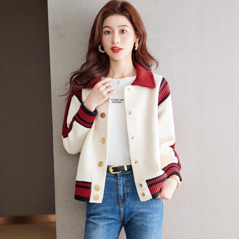 ・カテゴリ: ニット・素材: シェニール、スパンデックス・袖丈: 長袖・袖: プリンセススリーブ・襟: ポロ襟・スタイル: エレガント・カラー: ブラック、レッド、ベージュ・サイズ: M、L、XL、2XL、3XL・デザイン: 無地、リブ、ボ...