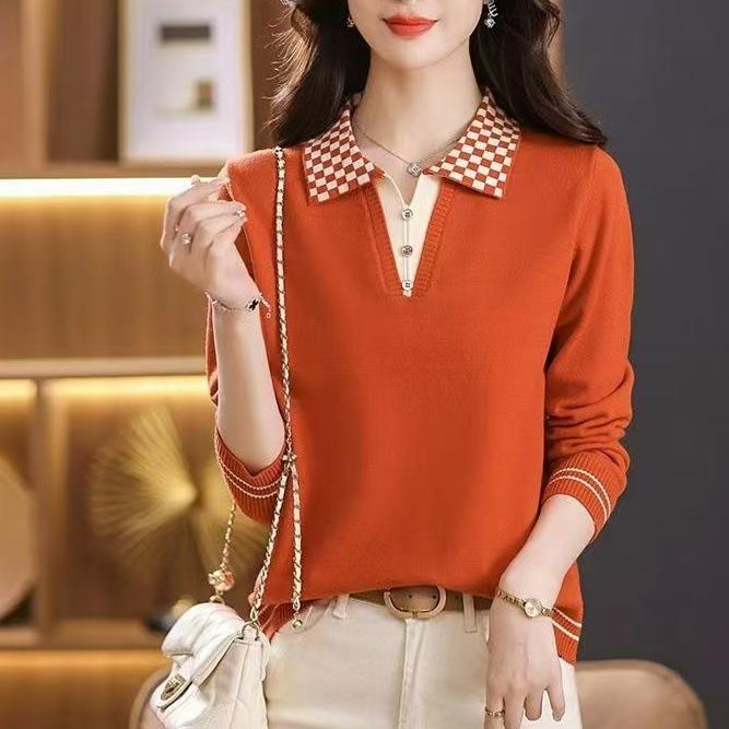 ・素材: ニット・柄: 配色・スタイル: カジュアル、リラックス・袖丈: 長袖・ネックライン: ポロネック・着丈: ミドル丈(50cm<着丈≤65cm)・カラー: オレンジ、緑、黄、黒・サイズ: フリーサイズ・タイプ: プルオーバー・...