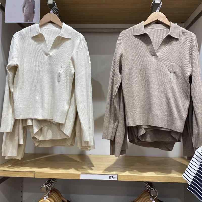 ・カテゴリ: ニット・スタイル: カジュアル、韓国風・柄: 無地・厚さ: 中・組み合わせ: 単品・タイプ: プルオーバー・フィット: スリム・袖丈: 長袖・ネックライン: 襟付き・着丈: ミドル丈 (50cm以上65cm以下)・素材: その...