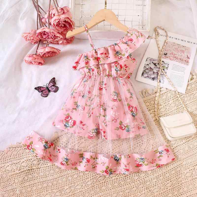 ・カテゴリ: ロンパース・対象年齢: 3～8歳、100～140cm・性別: 女児・素材: ポリエステル繊維95%・袖丈: ノースリーブ・厚さ: 普通・カラー: ピンク、オレンジ、ダークブルー、イエロー・対応身長: 90cm、100cm、11...