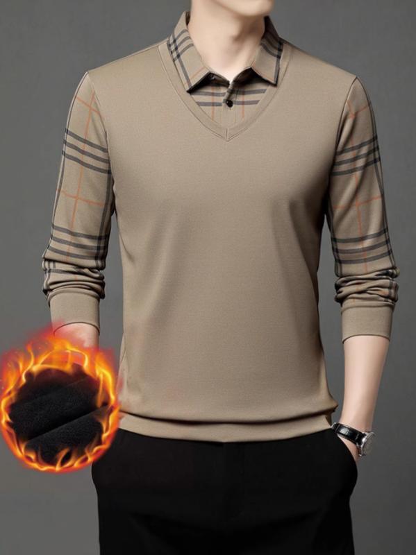 ・カテゴリ: ポロシャツ・スタイル: チャイナ風・袖丈: 長袖・フィット: 合身・柄: 格子柄・加工: プリント/染色・厚さ: 裏起毛・対象年齢: 35歳以上のビジネスマン・素材: 化学繊維混紡・主素材: ポリエステル繊維96%以上・シーン...