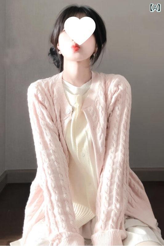 ・カテゴリ: カーディガン、ニット・スタイル: 通勤・柄: 無地・厚さ: 中厚・ネックライン: ポロネック・袖丈: 長袖・フィット: ゆったり・素材: スパンデックス・素材構成: スパンデックス70-80%・着丈: ミドル丈 (50-65c...