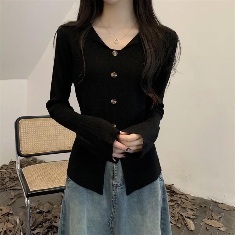 ・生地: その他・主な素材: スパンデックス・柄: 無地・厚さ: 中・組み合わせ: 単品・スタイル: プルオーバー・フィット: スリム・袖: レギュラー・襟: ポロ襟・袖丈: 長袖・流行の要素: クロスストラップ・着丈: 普通(50cm&l...