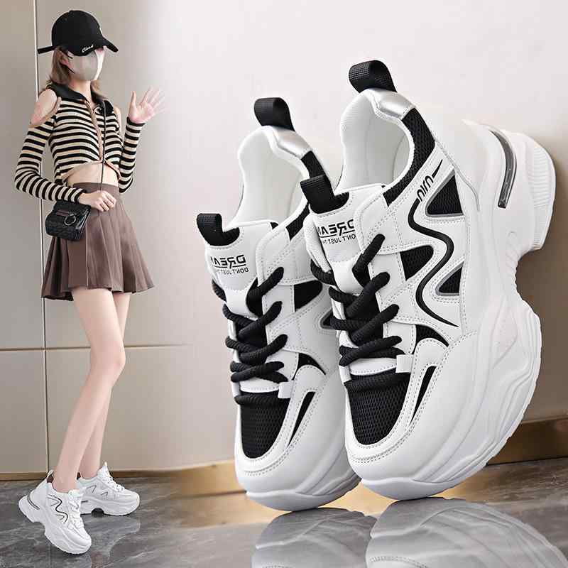 ・カテゴリ: 運動靴・スタイル: スポーツ・性別: 女性・甲材: 人工PU・靴のつま先の形状: ラウンドトゥ・ヒールの高さ: 6-8cm・カラー: ブラウン、ブラック・サイズ: 35,36,37,38,39,40・機能: その他・柄: 配色...