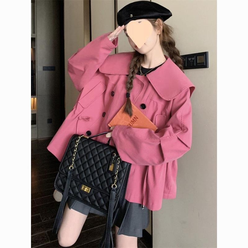 ・素材: ポリエステル95%以上・柄: その他・シルエット: Aライン・ネックライン: スタンドカラー・袖丈: 長袖・袖: フレアスリーブ・テイスト: 通勤、きれいめ・対象: レディース・色: 火龙果色・サイズ: S, M, L, XL, 2XL