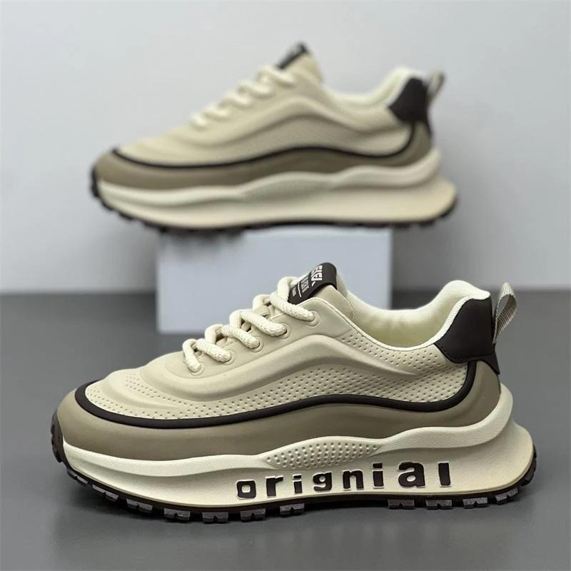 ・カテゴリ: ワッフルシューズ・スタイル: 韓国風・機能: その他・対象: メンズ・パターン: ストライプ・靴の素材: PU・履き方: バックストラップ・流行の要素: ステッチ・つま先の形状: レザー・ヒールの高さ: ミドルヒール(3-5c...