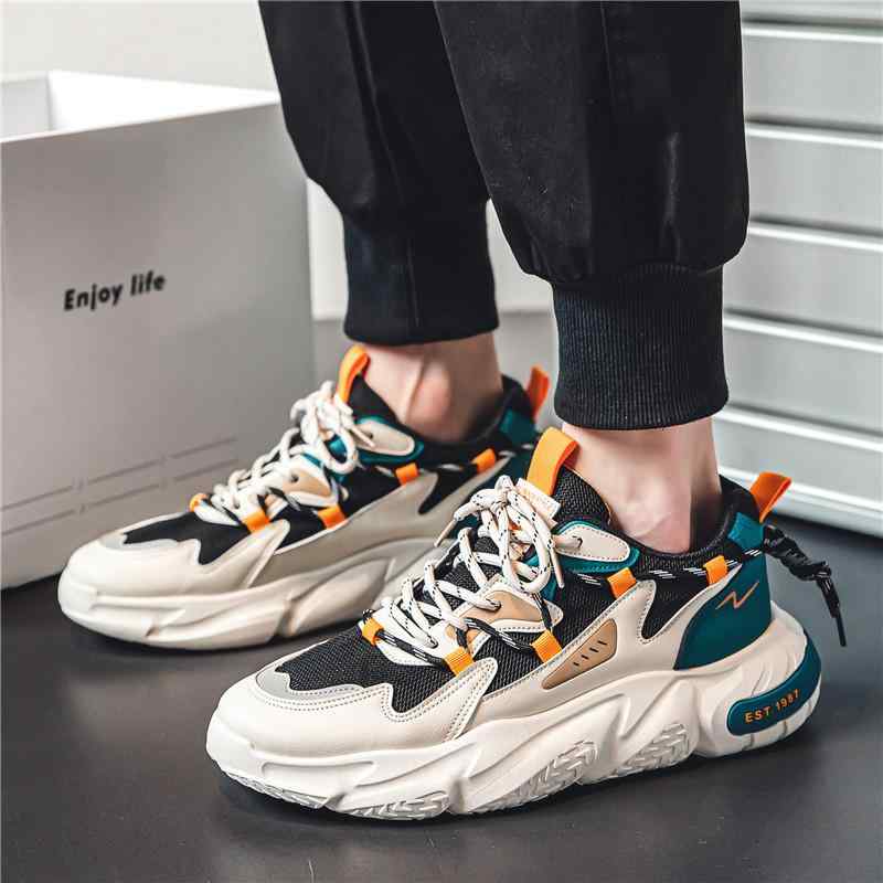 ・商品カテゴリ: スニーカー・対象年齢: 成人・スタイル: カジュアル・機能: 通気性・柄: 無地・アッパー素材: PU、メッシュ・ソール素材: ゴム・着用方法: 前紐・流行要素: ステッチ・ヒールの形状: 厚底・裏地素材: メッシュ・つま...