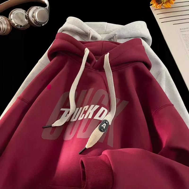 ・スタイル: ストリート系・対象: メンズ・カテゴリ: トレーナー、パーカー・袖丈: 長袖・ネックライン: Vネック・柄: 文字・厚さ: 裏起毛・フィット: ゆったり・素材: ポリエステル・ポリエステル混率: 96%以上・ポケット: 明線貼...