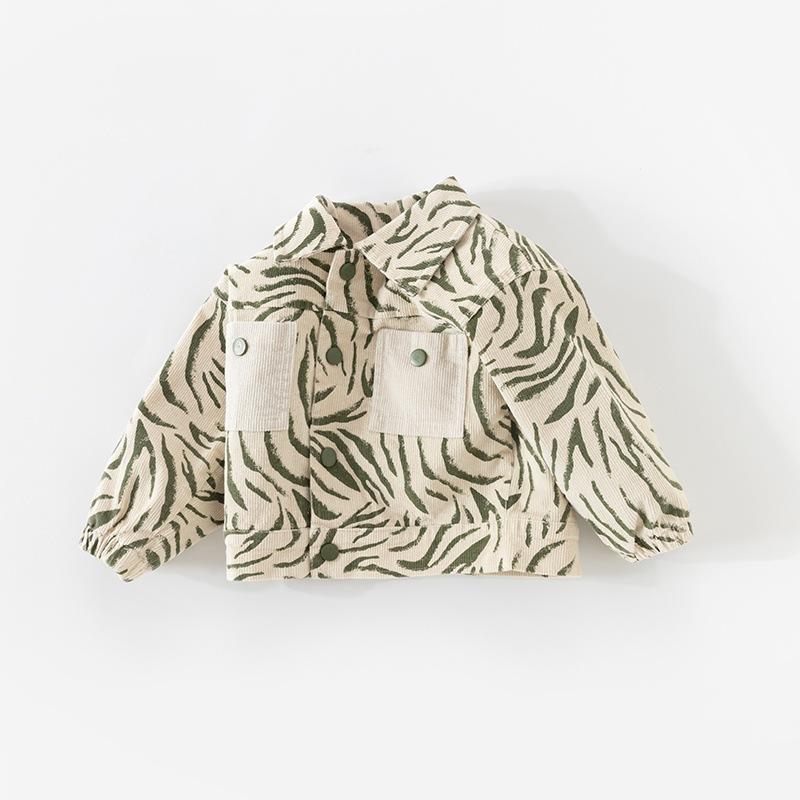 ・対象: 男女兼用・対象年齢: 中小（3~8歳、100~140cm）・ネックライン: 翻领・スタイル: カジュアル・柄: ストライプ・厚さ: 普通・袖丈: 長袖・画像: 実写（モデルなし）・安全レベル: B類・素材: 綿・裏地: 綿・フロン...